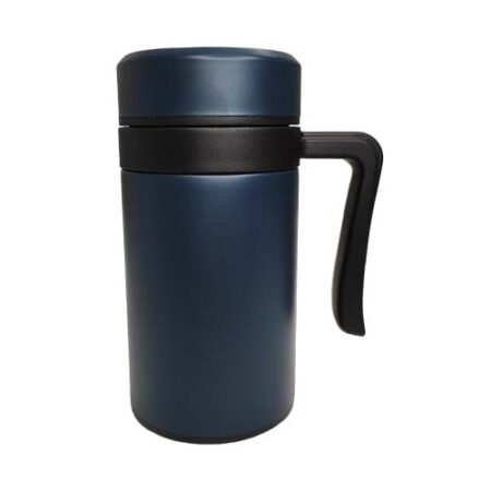 Termo de acero inoxidable Azul marino con agarradera 450ml (Grabado ...